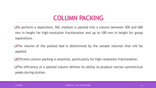 Size exclusion chromatography | PPTX