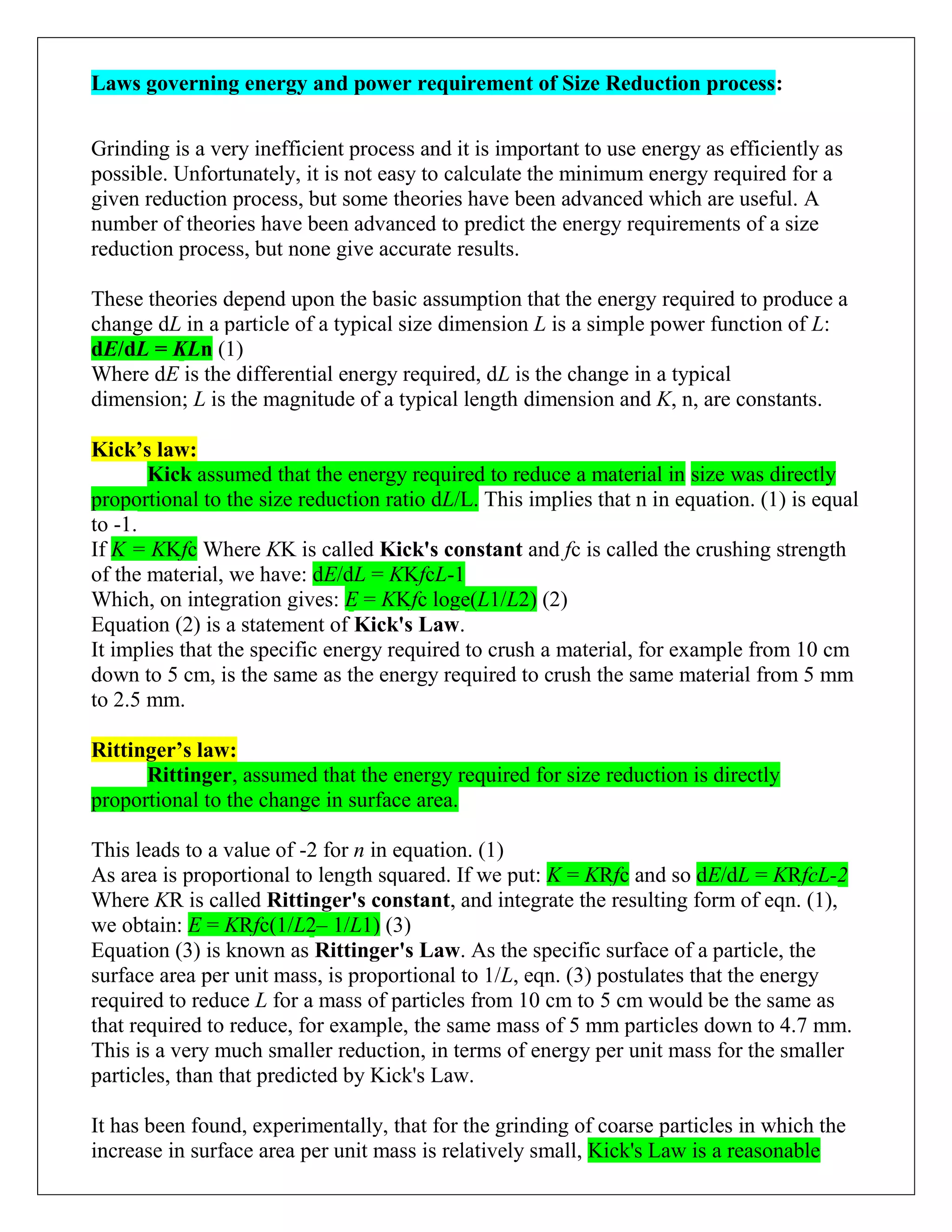 Size reduction_Pharmaceutical engineering | DOCX