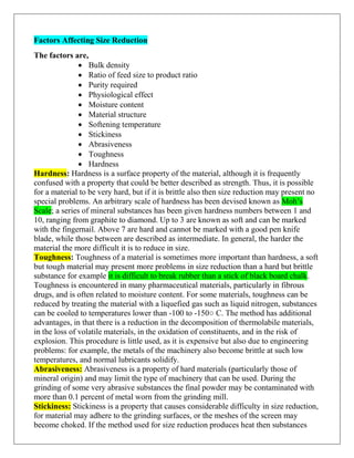 Size reduction_Pharmaceutical engineering | DOCX