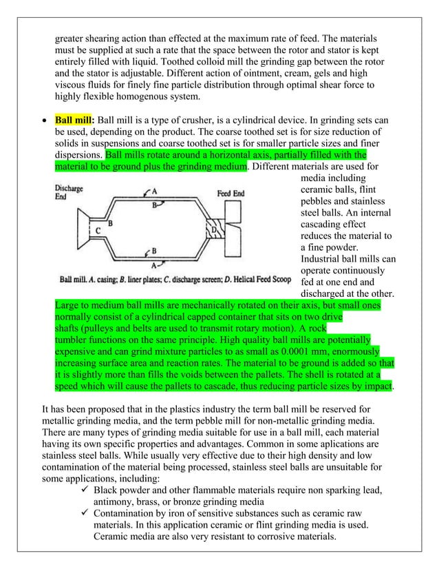 Size reduction_Pharmaceutical engineering | PDF