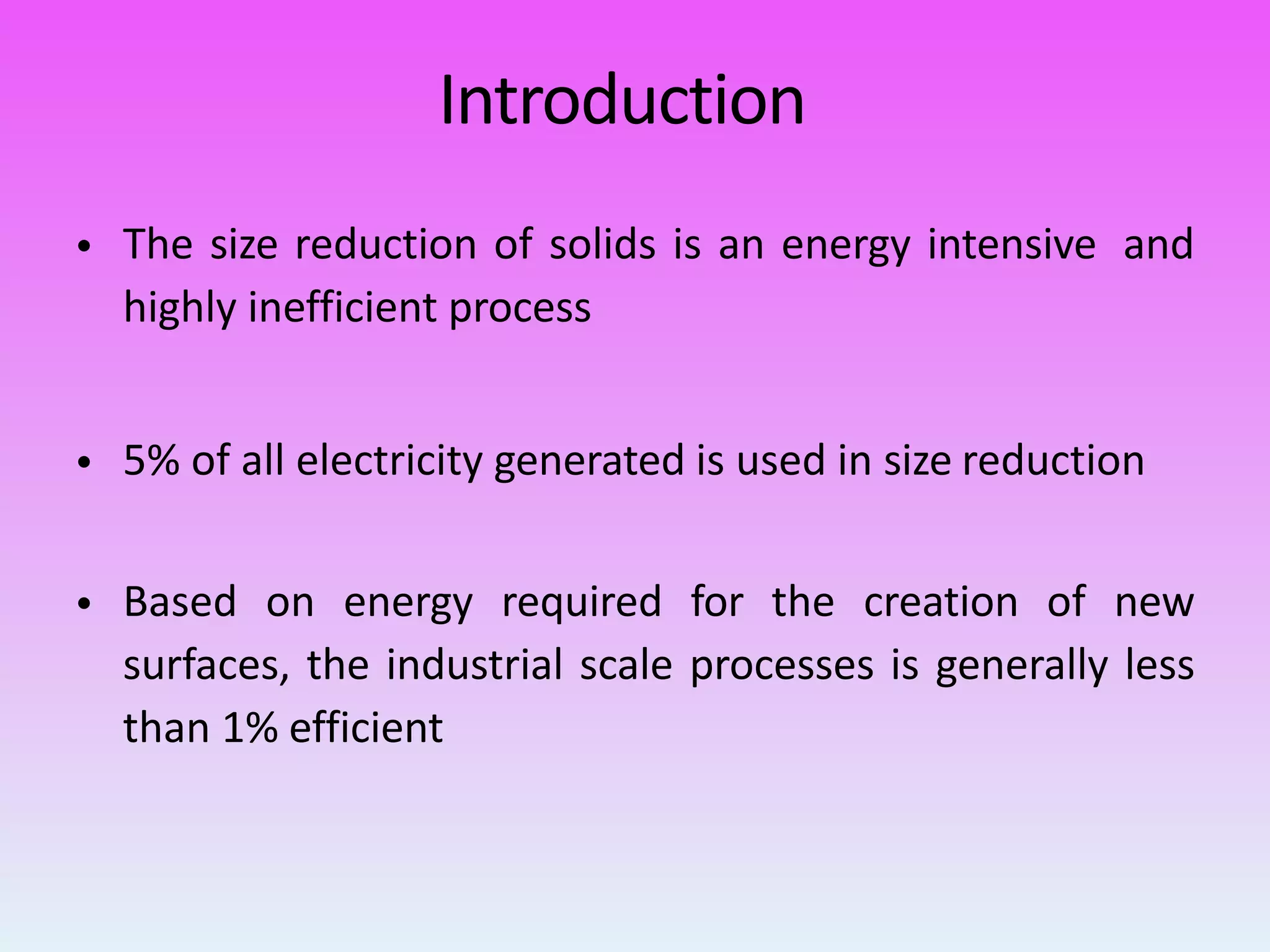 Pharmaceutical Engineering: Size reduction | PDF