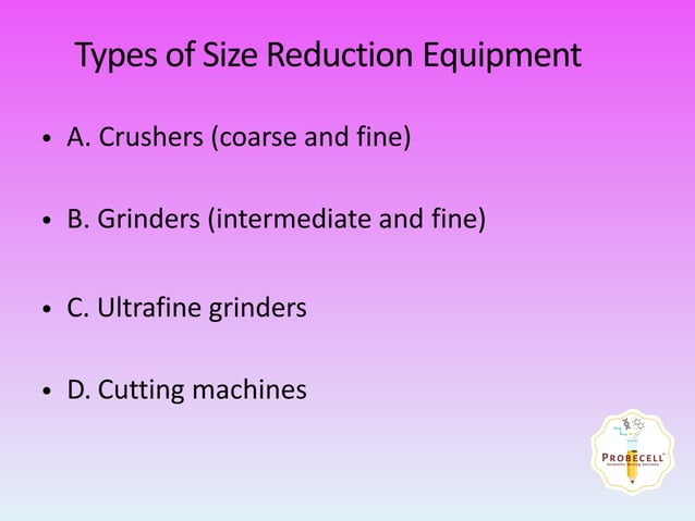 Pharmaceutical Engineering: Size reduction | PDF | Chemistry | Science