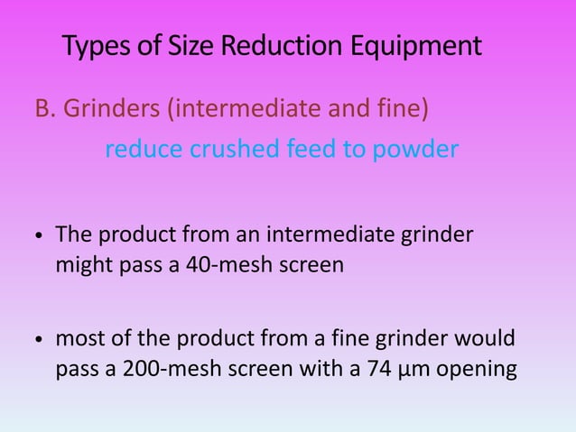 Pharmaceutical Engineering: Size reduction | PDF | Chemistry | Science