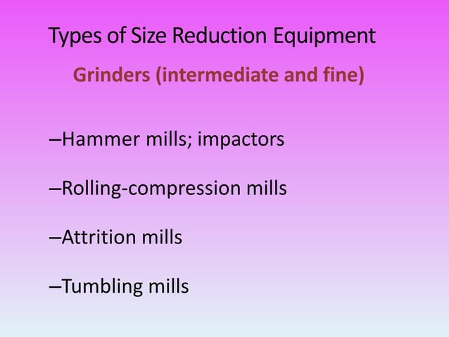 Pharmaceutical Engineering: Size reduction | PDF | Chemistry | Science