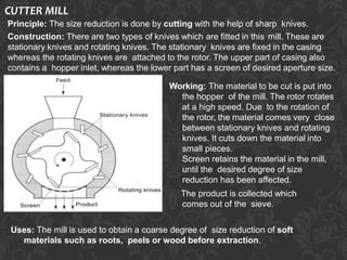 Size reduction, process of size reduction, size reduction a topic of ...