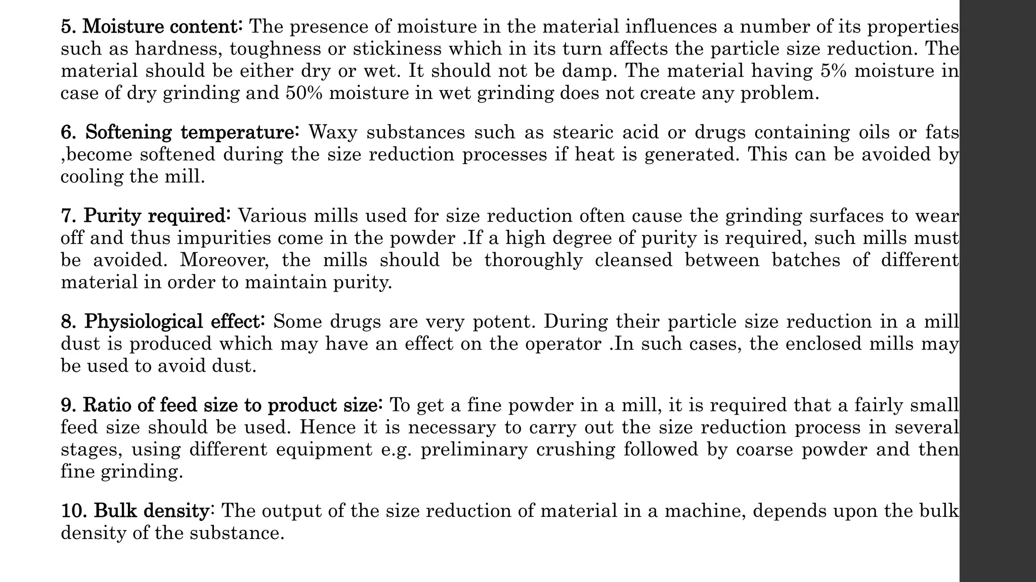 Particle Size Reduction Pptx Physics Science