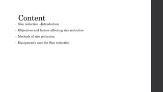 Particle Size reduction | PPTX