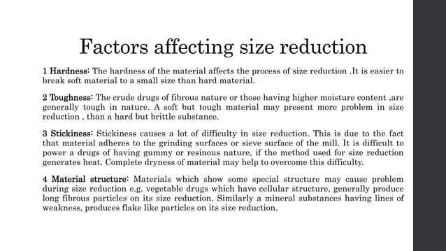 Particle Size reduction | PPT