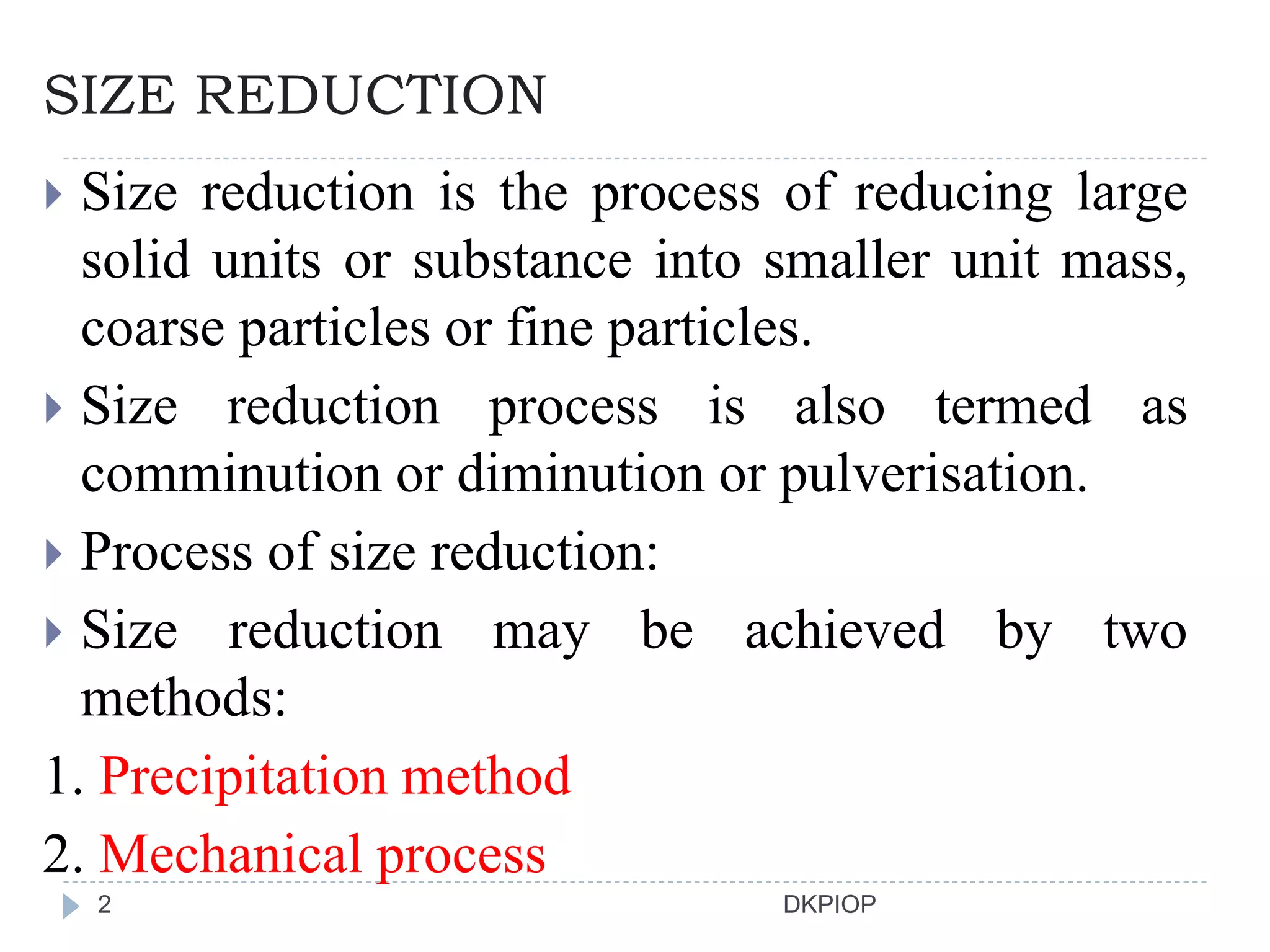 Size reduction- Advantages, factors affecting, hammer mill, ball mill ...