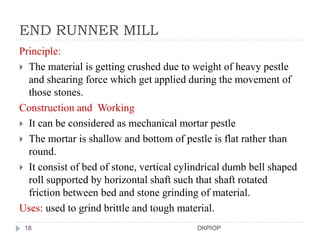 Size reduction- Advantages, factors affecting, hammer mill, ball mill ...