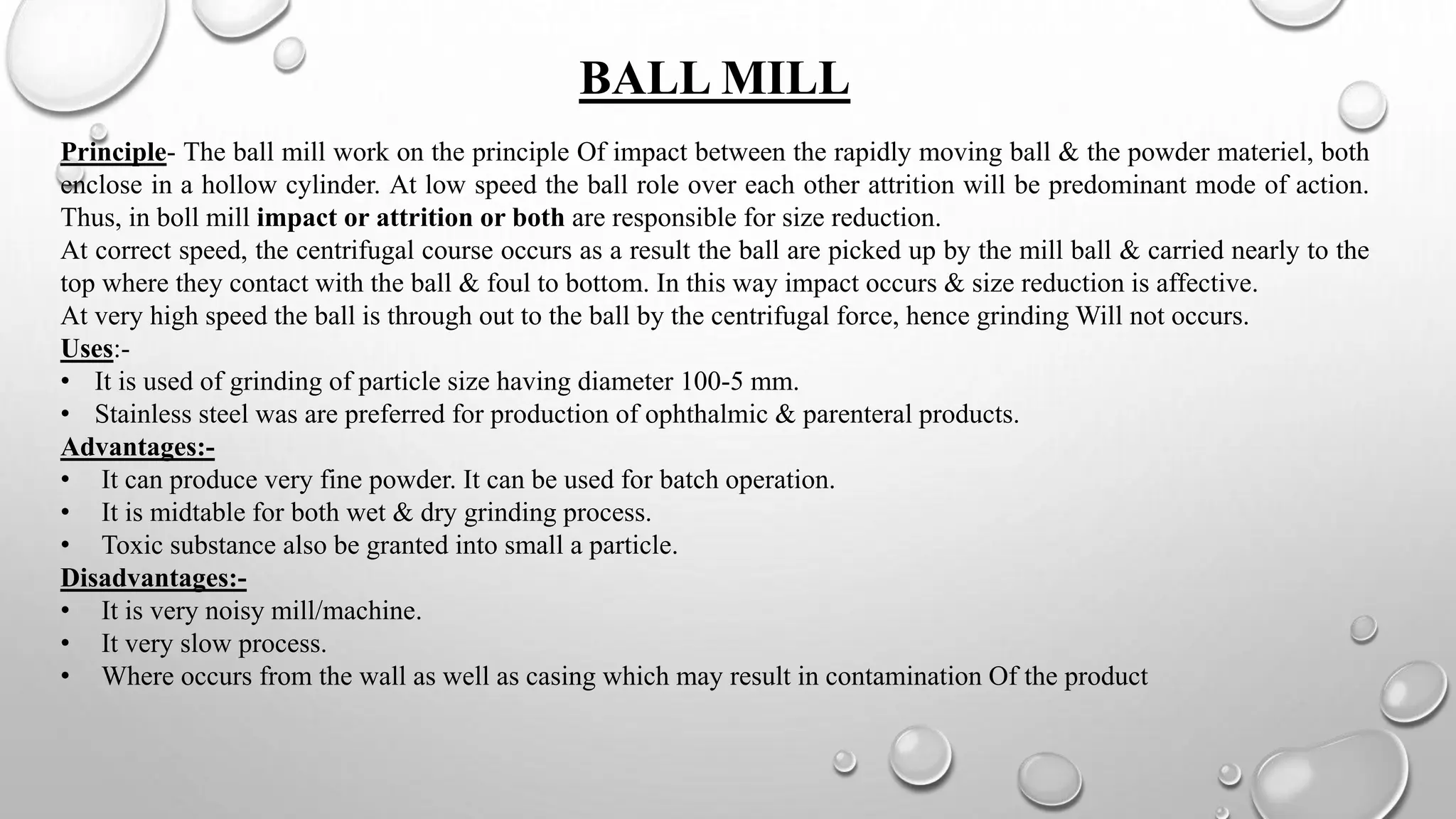 SIZE REDUCTION AND FACTORS AFFECTING SIZE REDUCTION IN PHARMACEUTICAL ...
