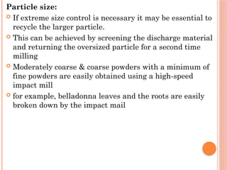 PHARMACEUTICAL ENGINEEERING UNIT I - II Size reduction.pptx
