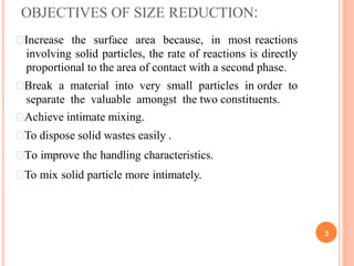 SIZE REDUCTION AVR Pharmaceutics I unit operations | PPTX