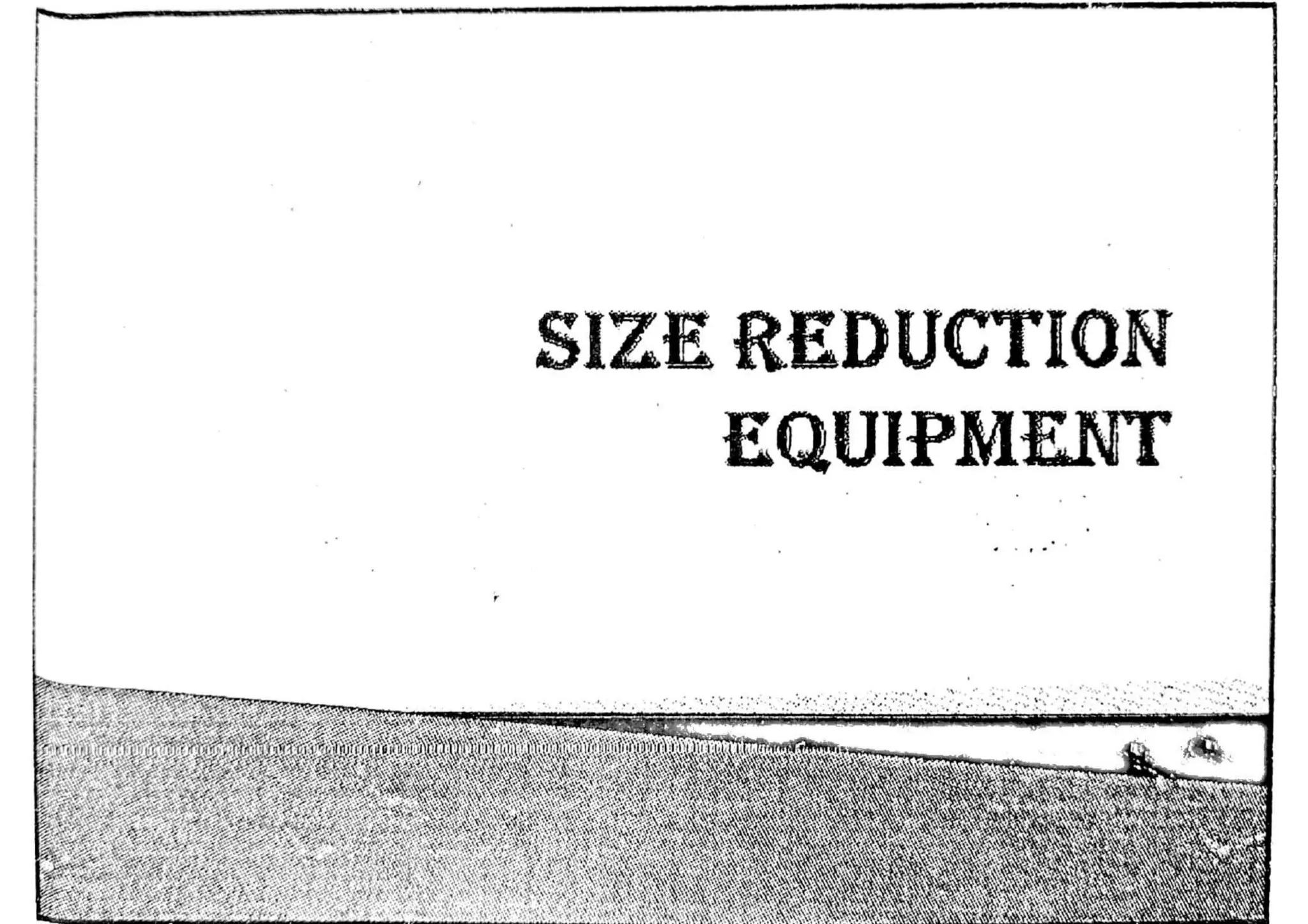 Size Reduction Equipment in grain processing | PDF
