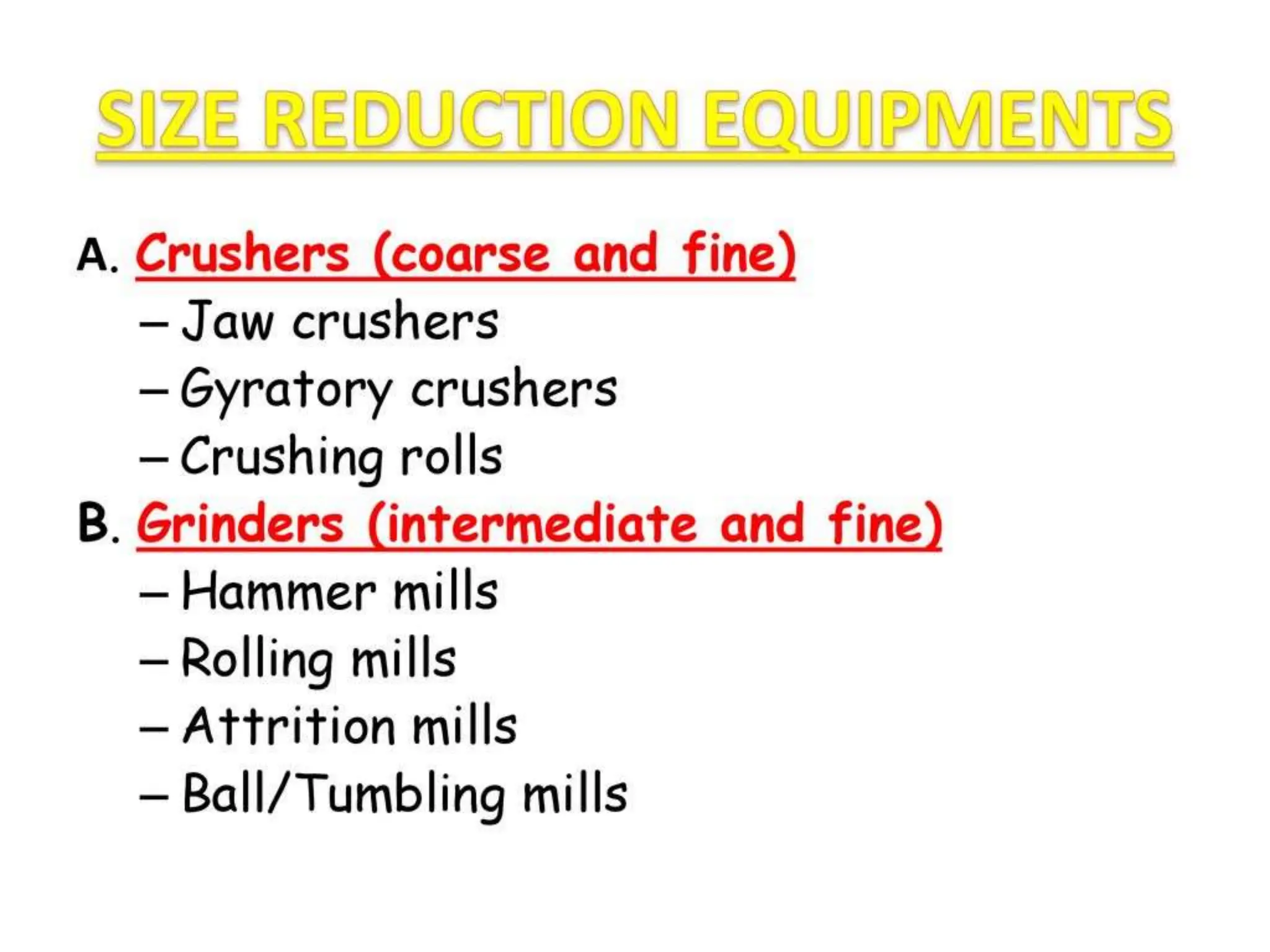 SIZE REDUCTION EQUIPMENT of agricultural | PPTX