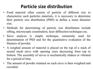 Size reduction particle charactrisation | PPT