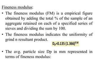 Size reduction particle charactrisation | PPT
