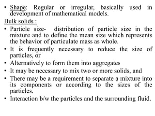 Size reduction particle charactrisation | PPT