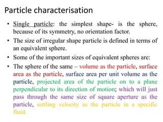 Size reduction particle charactrisation | PPT