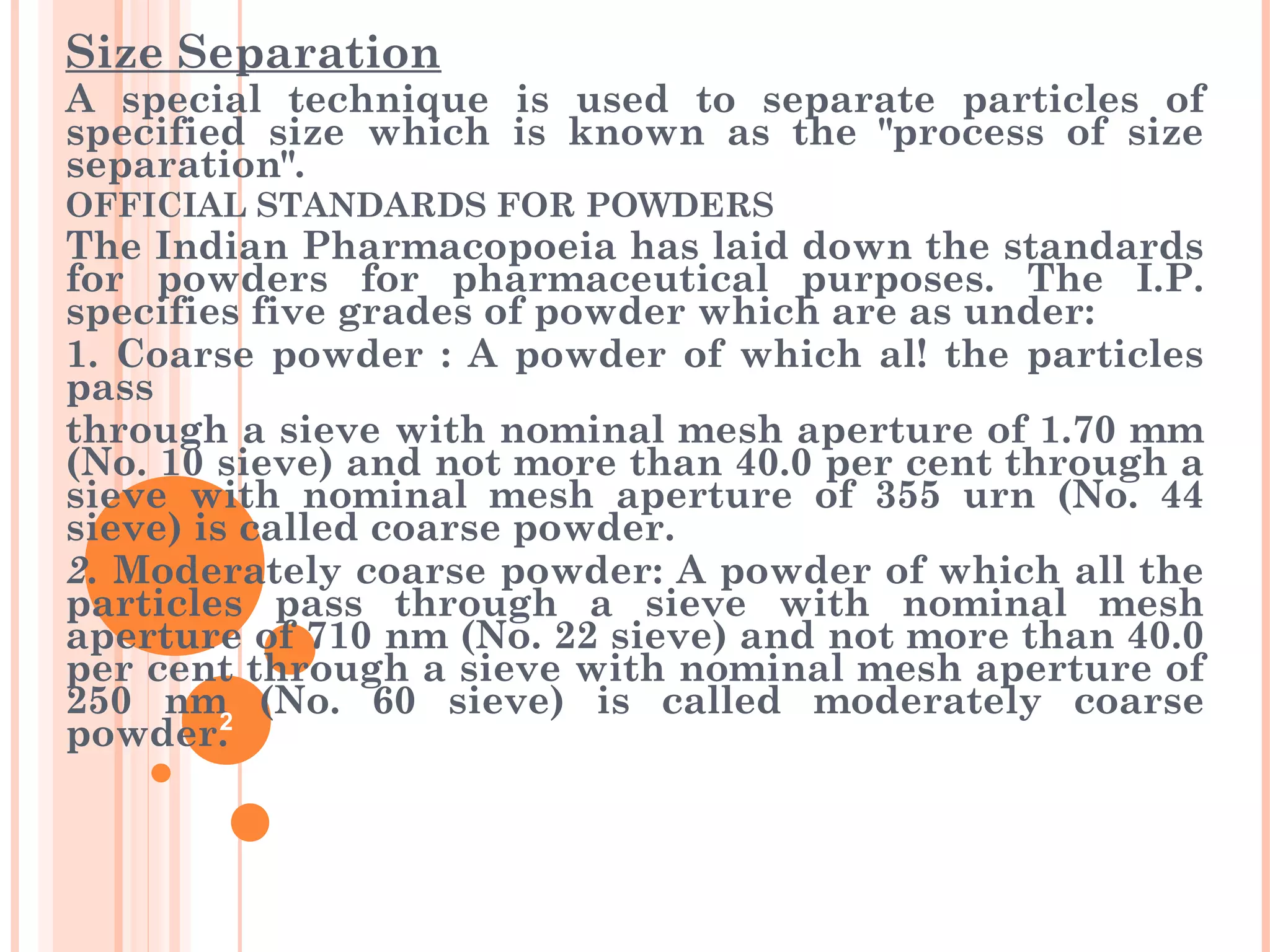 Size separation | PPT