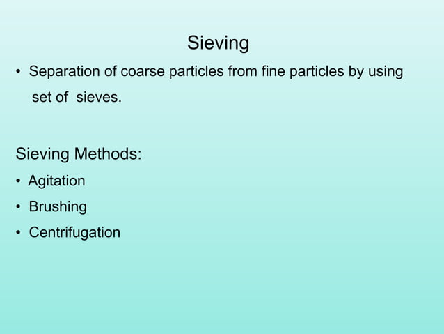 Pharmaceutical Engineering: Size separation | PDF