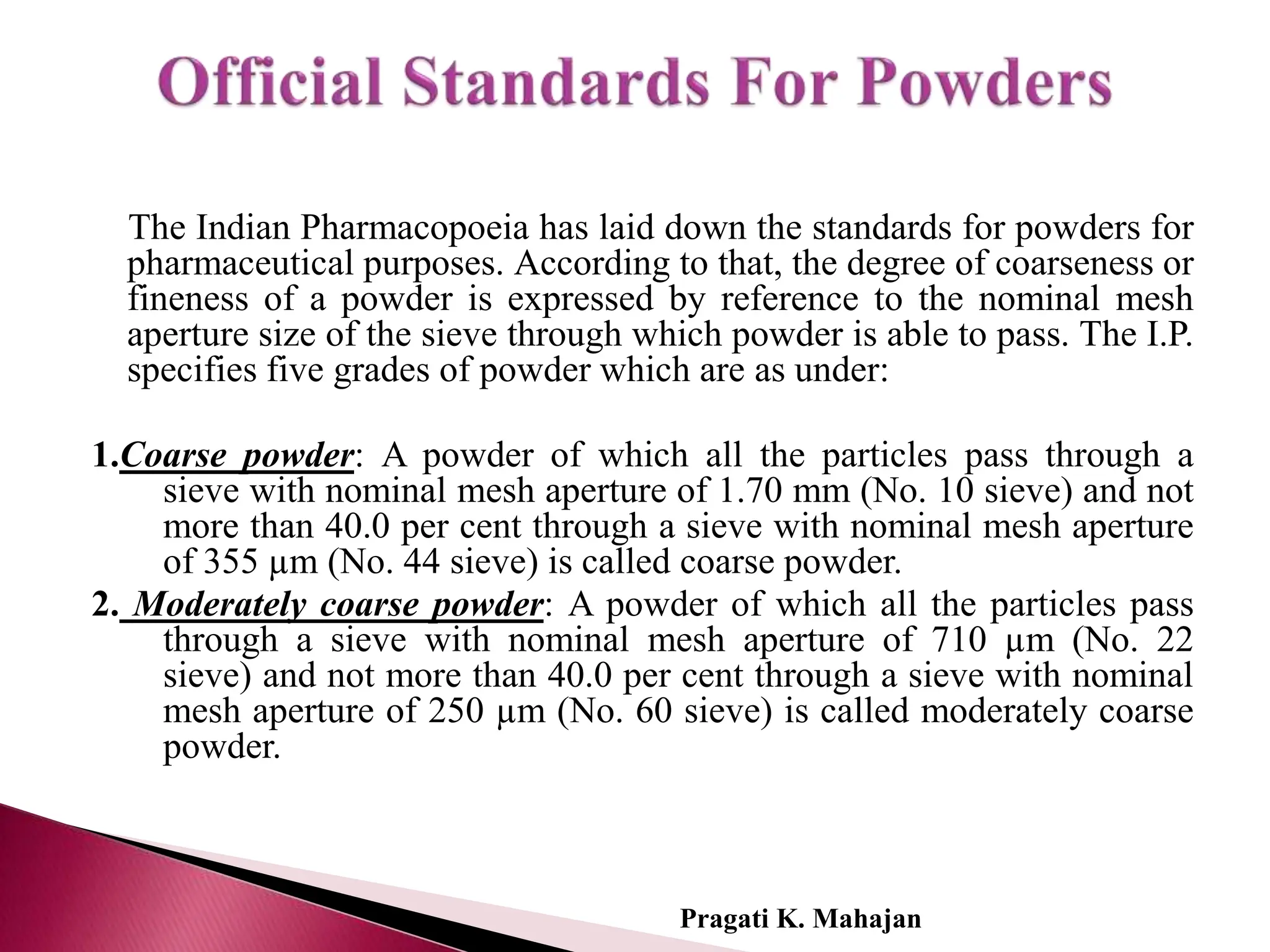 size separation d pharm 1st year pharmaceutics | PPTX