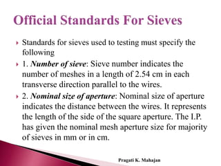 size separation d pharm 1st year pharmaceutics | PPTX
