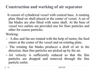 Size separation - Pharmaceutical Engineering -by- Shalini Dhawale | PPTX