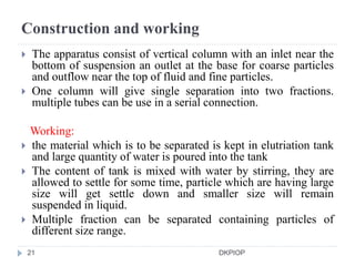 Size separation - Pharmaceutical Engineering -by- Shalini Dhawale | PPTX