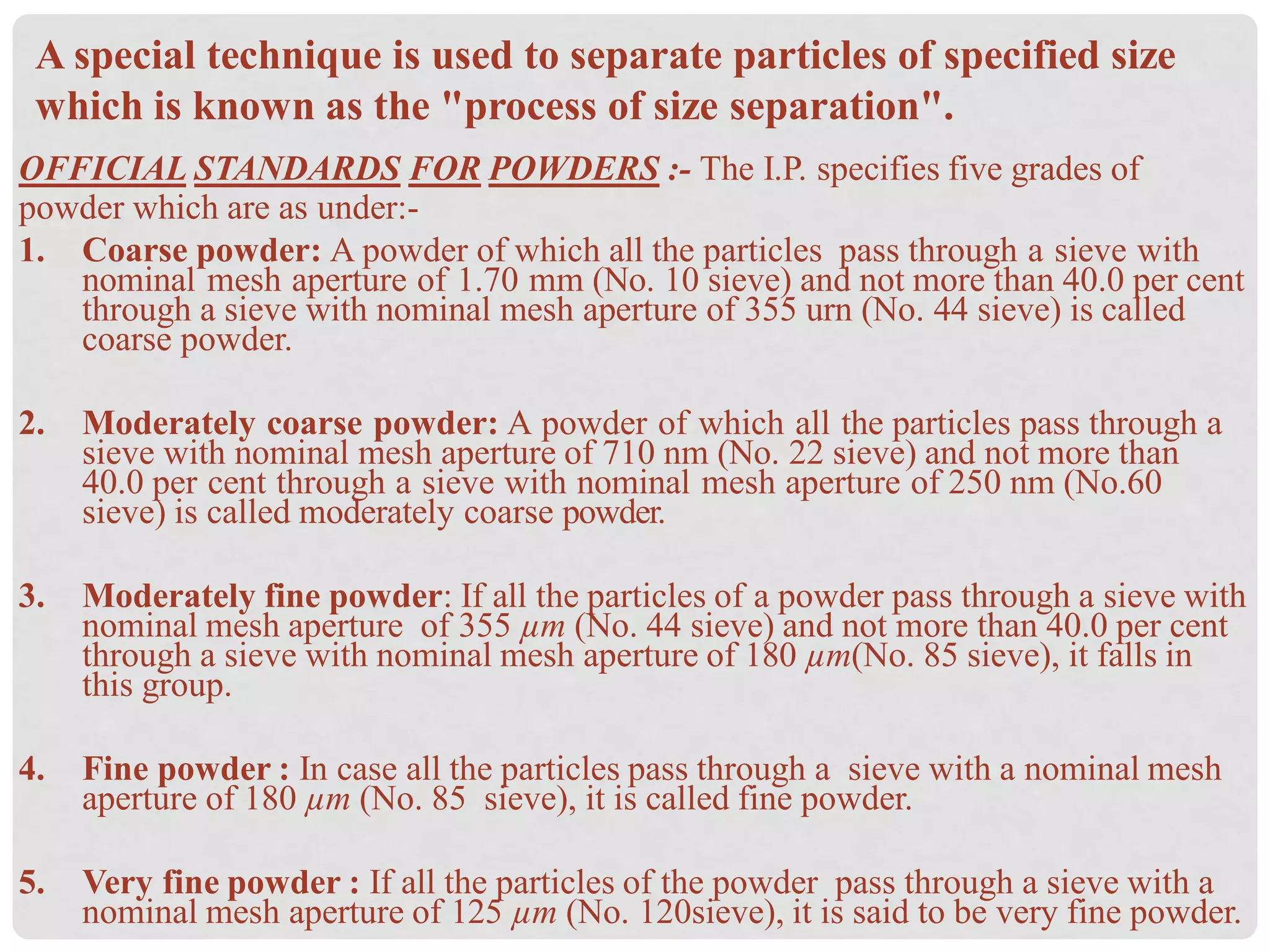 Size separation, Size separation topic for pharma students ...