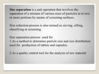 Size sepration | PDF