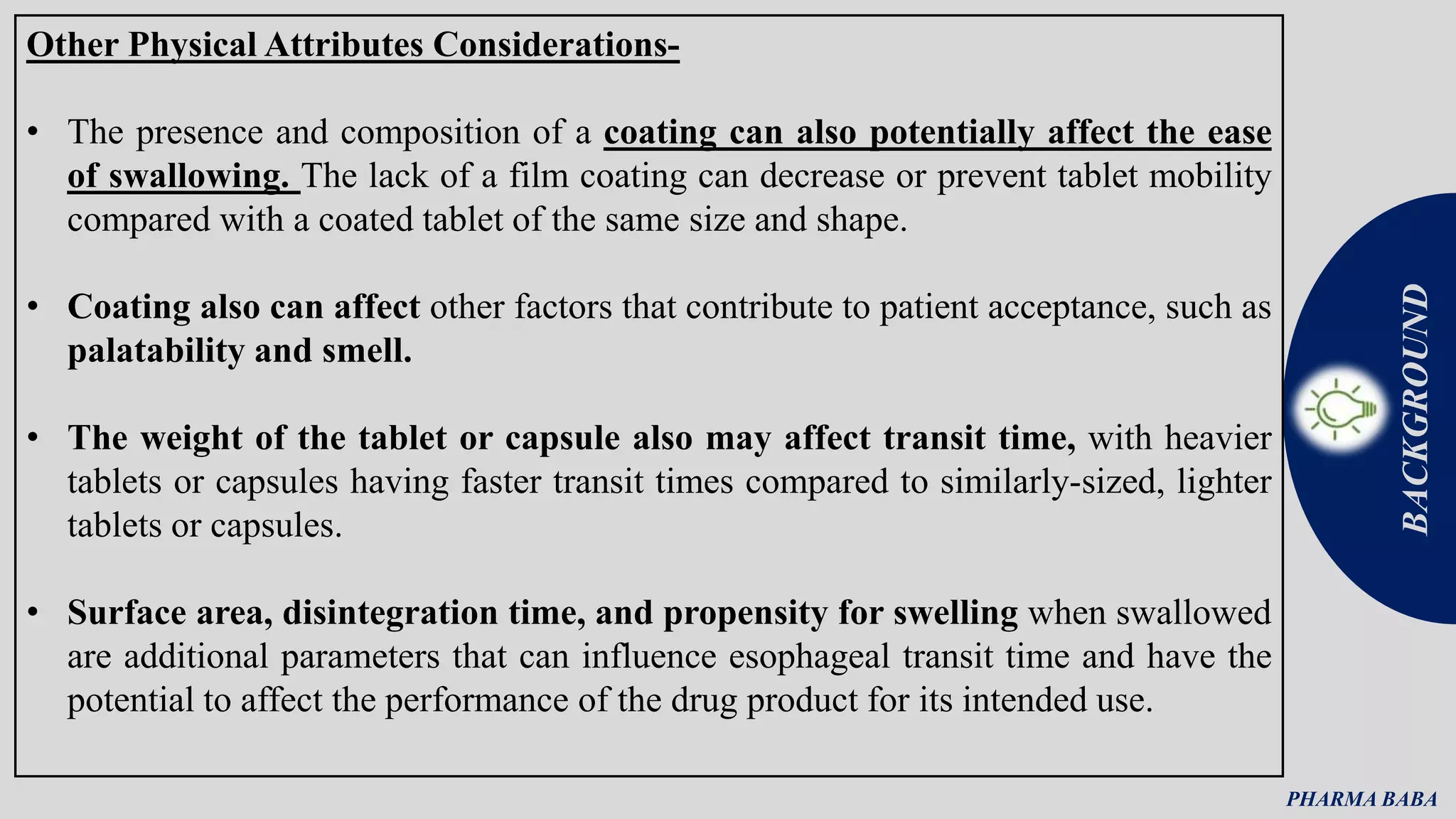 Size shape and other physical attributes guidance FDA.pptx