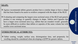Size shape and other physical attributes guidance FDA.pptx