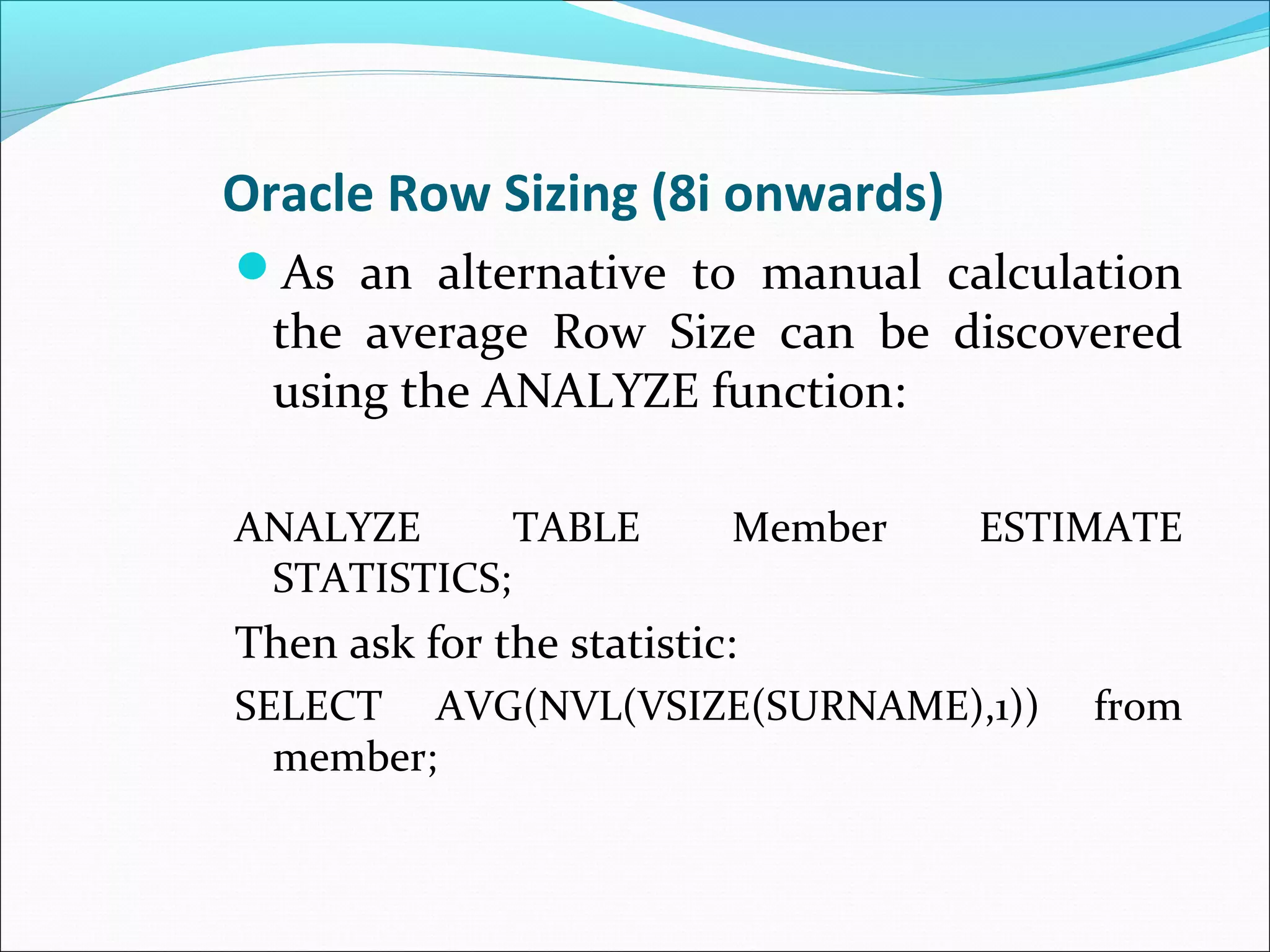 Database Sizing | PPT