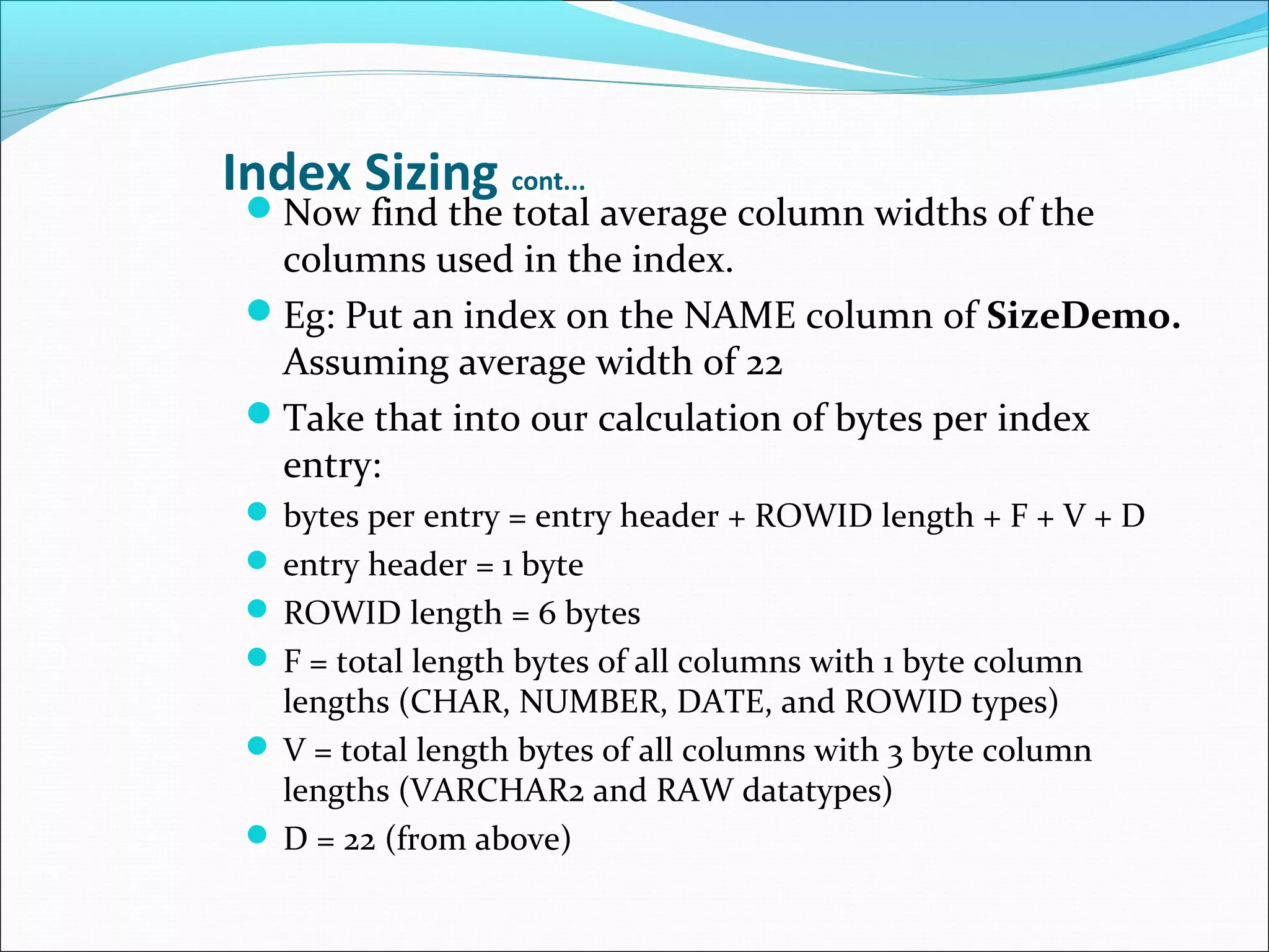 Database Sizing | PPT