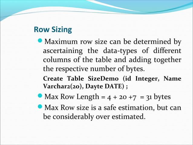 Database Sizing | PPT