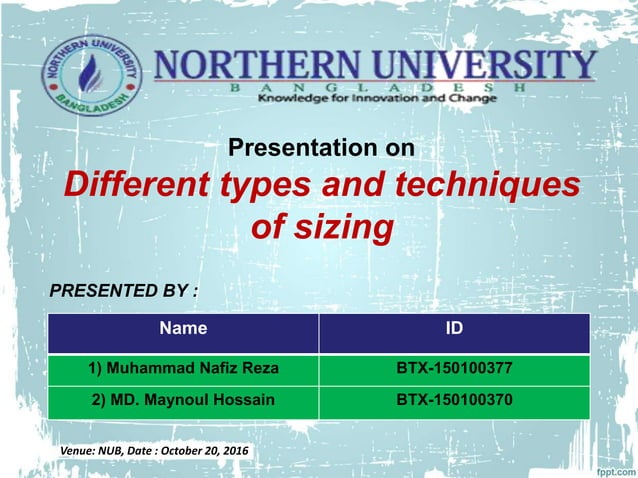 Sizing | PPTX | Style & Fashion