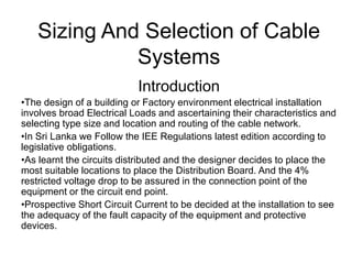 Sizing And Selection of Cable Systems.ppt
