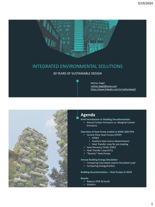 Using IESVE for Loads, Sizing and Heat Pump Modeling to Achieve ...