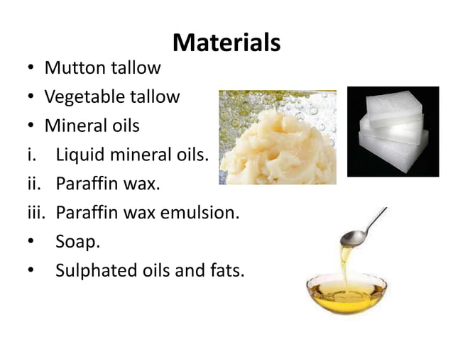 Sizing ingredients and their functions (2) | PPTX | Chemistry | Science