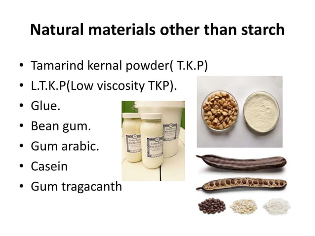 Sizing ingredients and their functions (2) | PPTX | Chemistry | Science