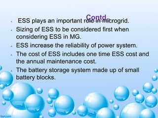 SIZING OF ENERGY STORAGE FOR MICROGRID.ppt