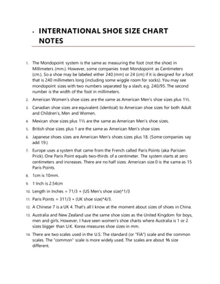 Sizing of footwear | PDF