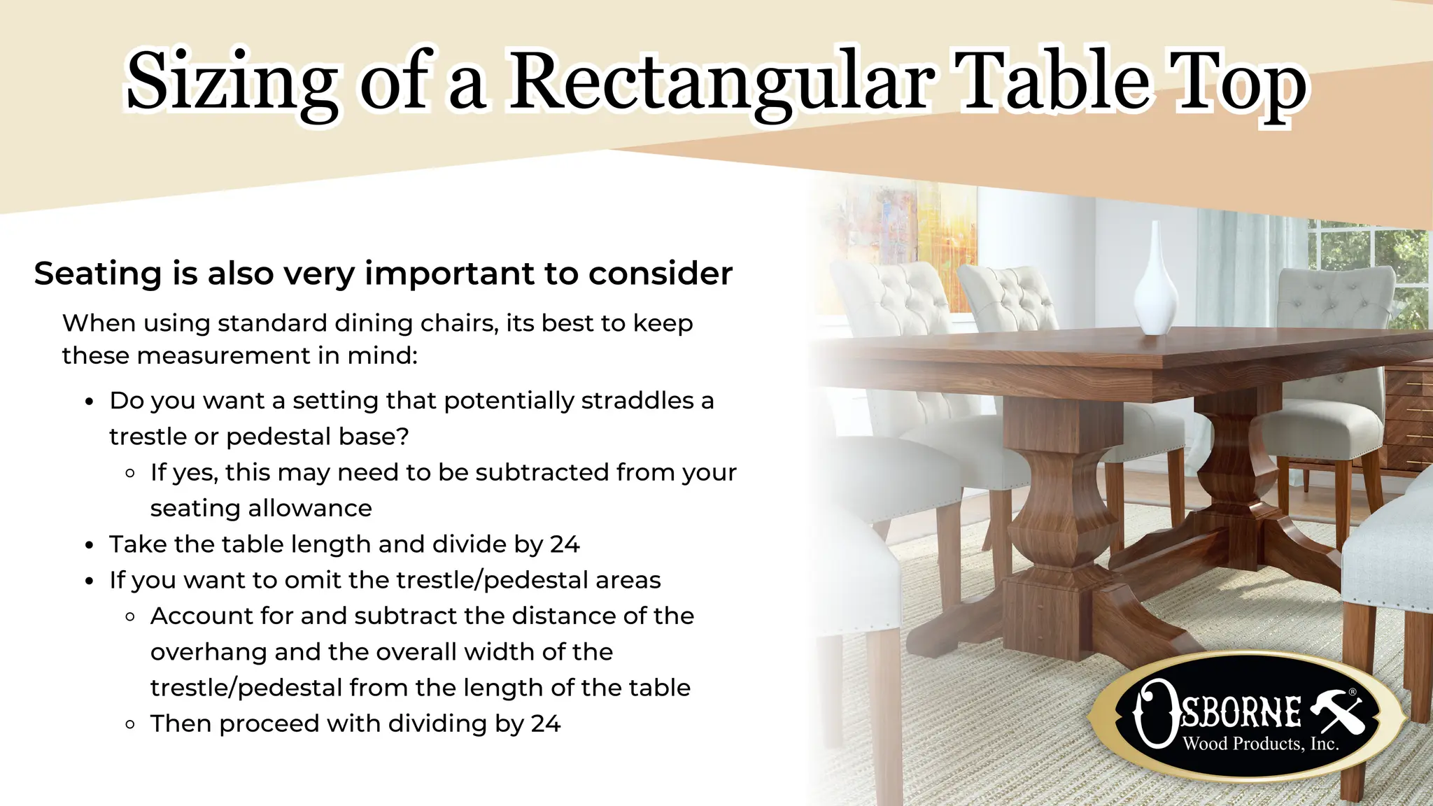 Sizing A Rectangular Table Top: What You Need to Know | PDF