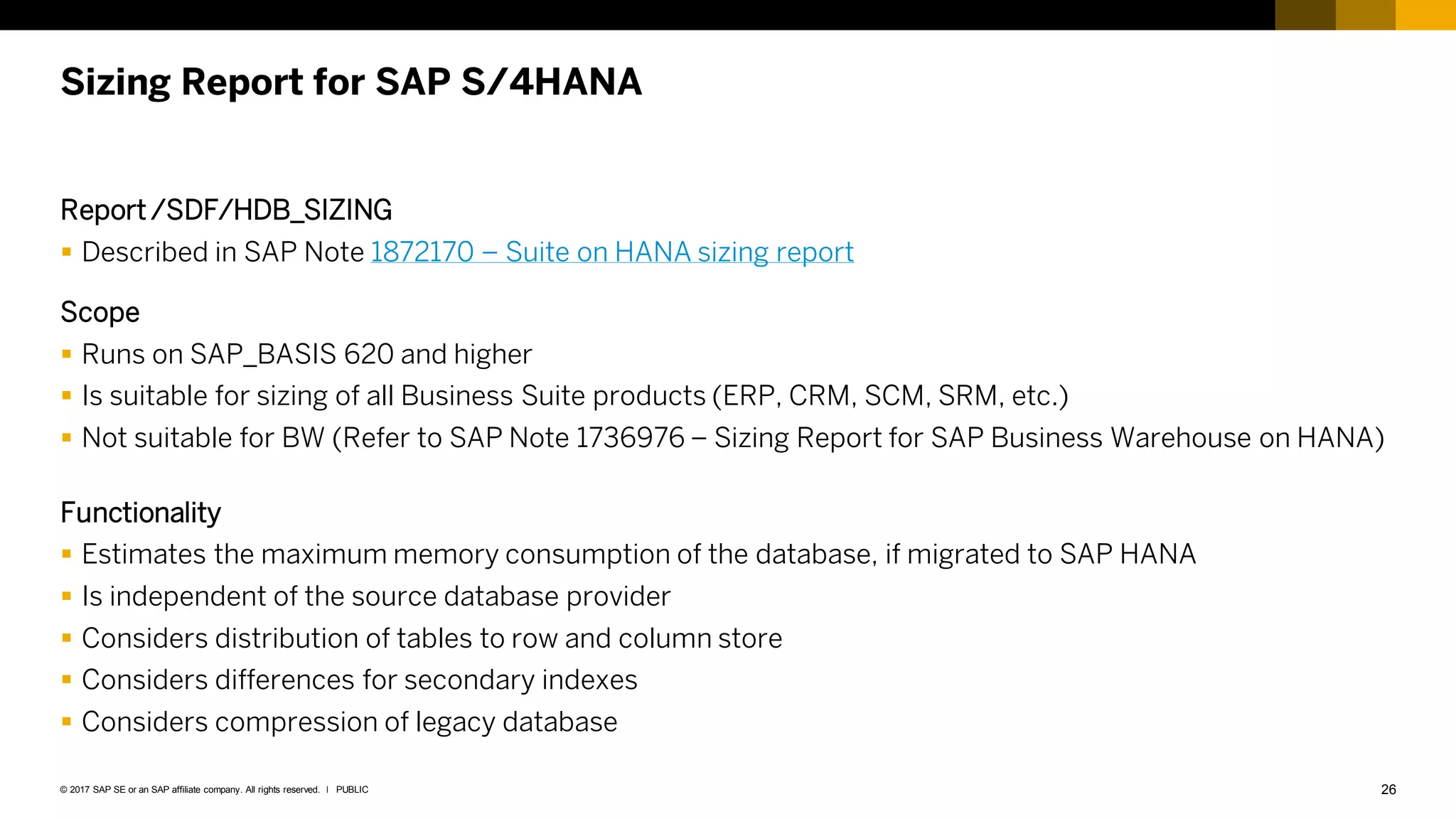 Sizing sap s 4 hana using the quick sizer tool | PDF