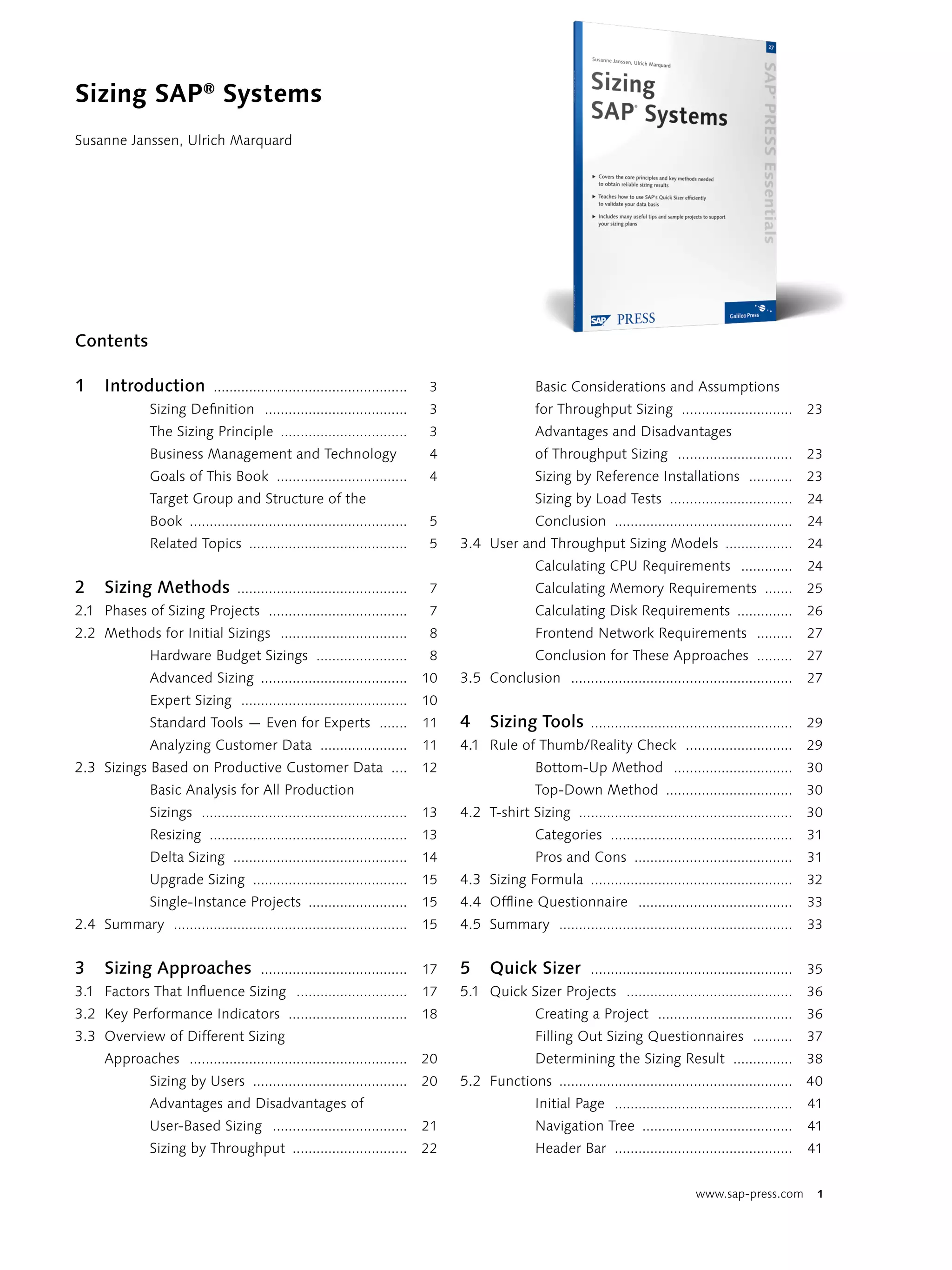Sizing Methods of SAP System | PDF