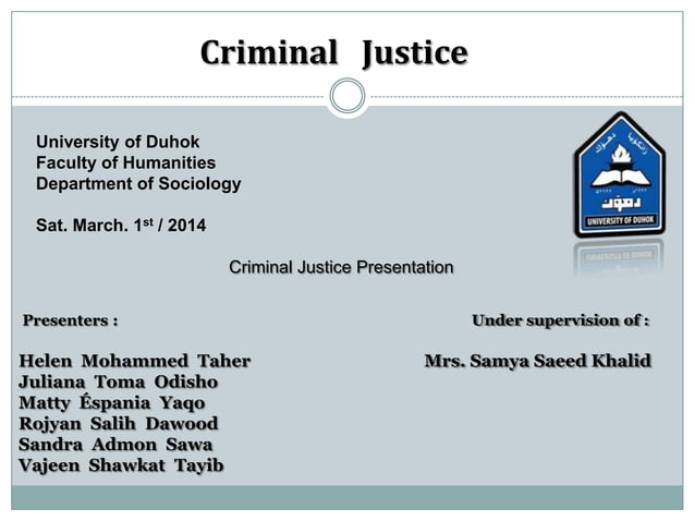Criminal Justice | PPT