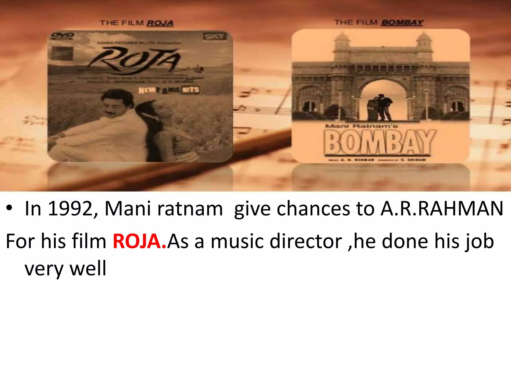 AR RAHMAN BIOGRAPHY | PPTX