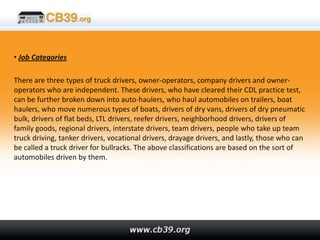 CDL Truck Driver | Driver Solutions | PPTX