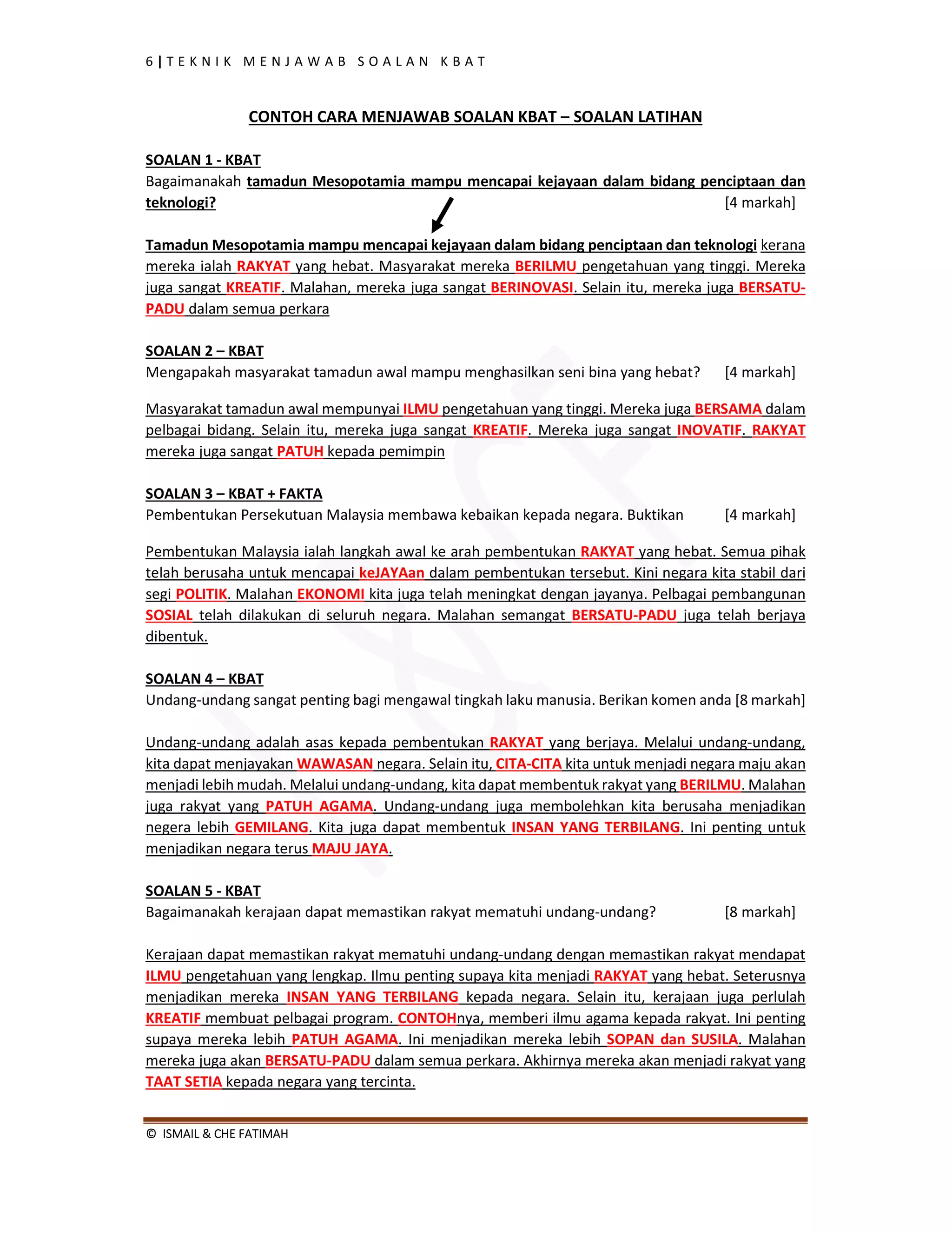 Sj modul teknik kbat 2020@ | PDF